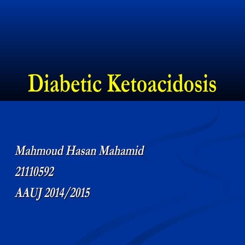 Diabetic Ketoacidosis | PPT