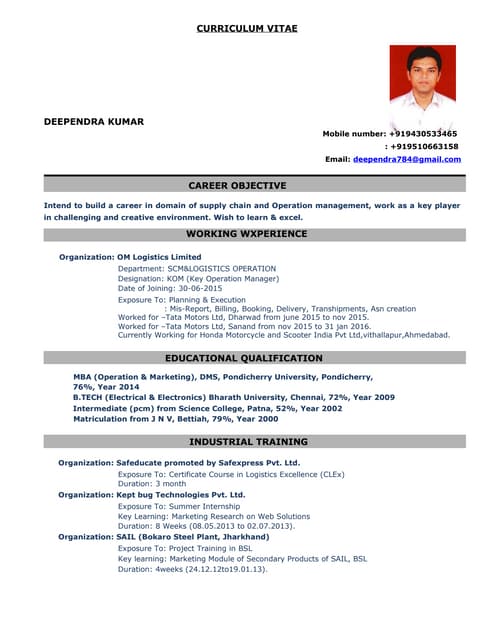 Praveen Raajhan CV | PDF