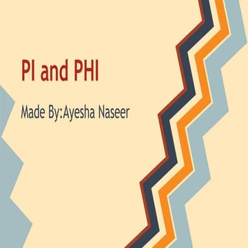 Pi and phi | PPTX