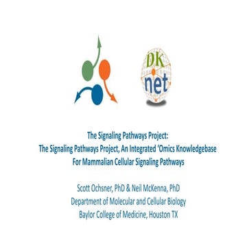 dkNET Webinar: dkNET Hypothesis Center - Signaling Pathways Project ...