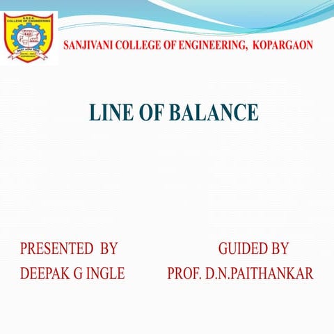 Line of balance in civil engineering | PPTX