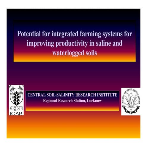 Potential for integrated farming systems for improving productivity in ...