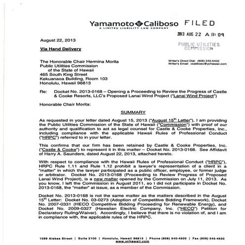 Carl Caliboso letter to PUC | PDF