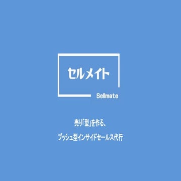 Sellmate - push-type inside sales outsourcing service for B2B services 【RECERO Inc.】 | PDF