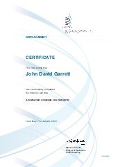 WIPO Certificate