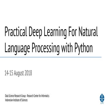 Practical Deep Learning for Natural Language Processing | PDF
