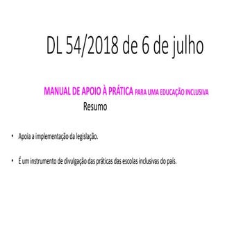 Dl 54 2018 m.a.p resumo | PPTX