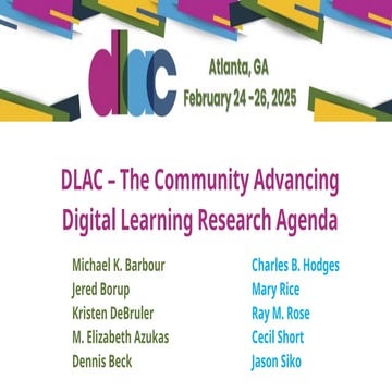 DLAC 2025 - DLAC: The Community Advancing Digital Learning Research ...