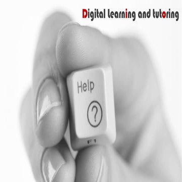 Digital learning and tutoring | PDF | Online Education | Education