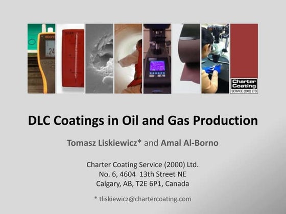 DLC coatings for tribological applications | PPT