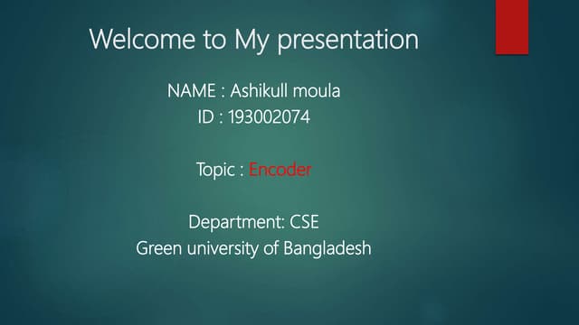 Octal to binary encoder | PPTX