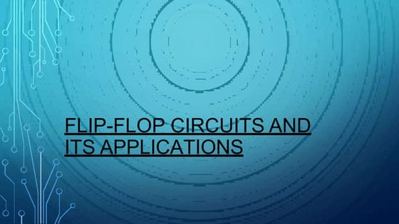 Flip-Flop || Digital Electronics | PPT | Consumer Electronics ...