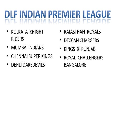 IPL | PPT