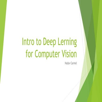 Deep Learning For Computer Vision Intro Ppt