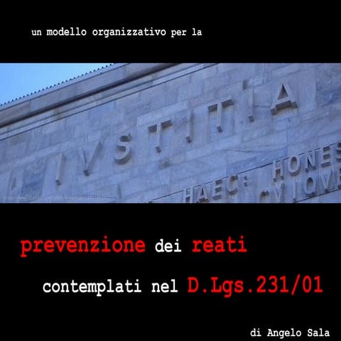 Decreto Legislativo 231 E Modello Organizzativo Ppt 8085