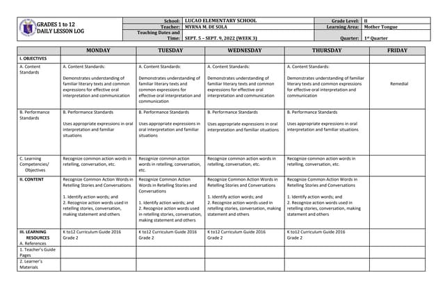COT Lesson Plan in English 3 Verbs | DOC