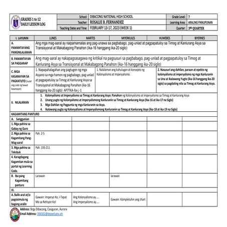 LE_Q2_AP7_Lesson 3 Week 6. lesson exemplar | PDF