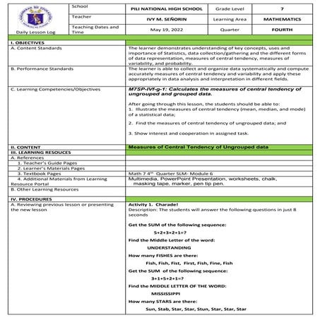 SemiDLL-CO2.Circle-Math 10-Quarter 1docx | DOCX