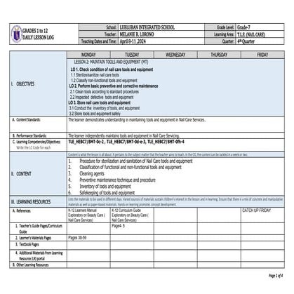 DLL - Grades 7 wEEK 2.doc .............. | PPT