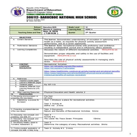 Physical Education and Health 11 and 12 Curriculum Guide | PDF