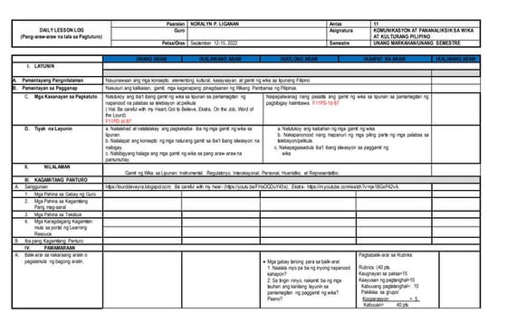 DLL EsP 10 2nd Quarter - Week 1 SY 23-24 | DOCX