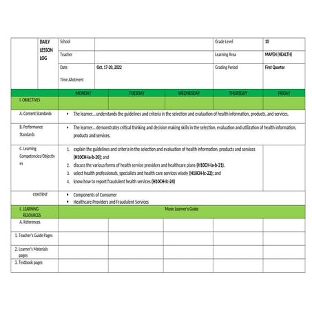 DLL - MAPEH - 10 1ST QUARTER - WEEK 9 HEALTH.docx