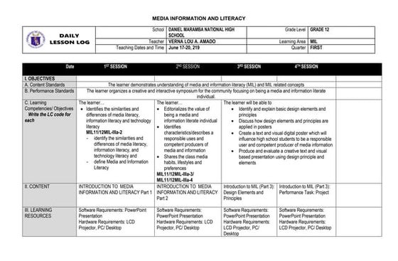 DLP DIASS Q2 Week a - Settings, Processes and Tools in Communication.doc
