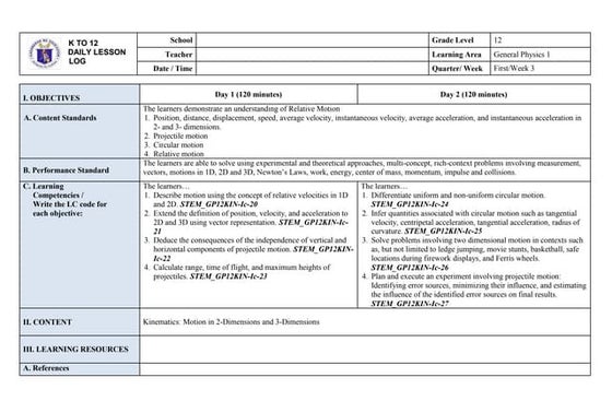 Q3 module 1_describing_motion | PDF | Physics | Science