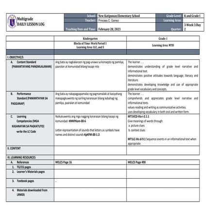MG DLL template | DOCX