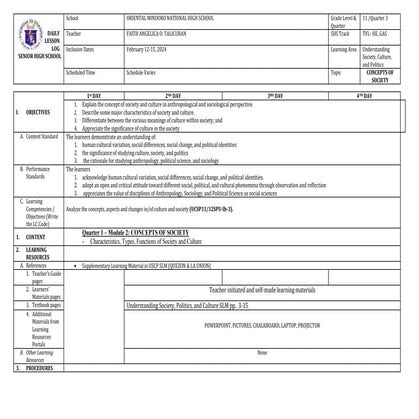 Dll ucsp week 1 | DOCX