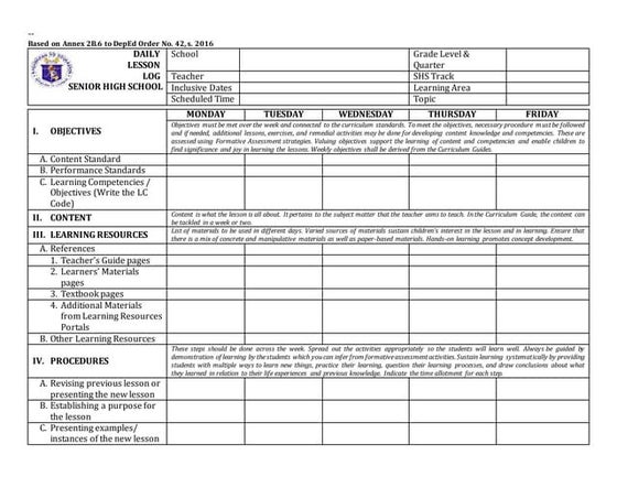 Dll template grades 1 to 12 (english) | DOCX | Educational Assessment | Education