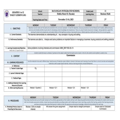 Quarter 2 Business Math DLL, week 2 .docx