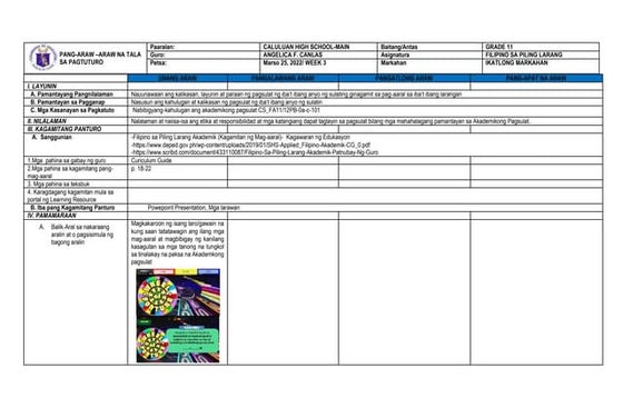 ESP Grade 9 Module 13 session 1 | PDF