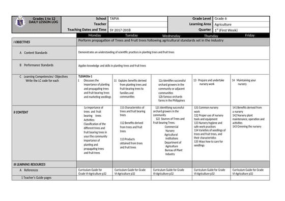 DLL Agriculture week 1.docx
