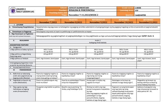 DLL_ESP 3_Q2_W3 (2).docx for grade 3 daily | DOCX