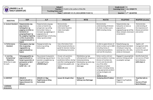 Semi detailed lesson plan | DOCX