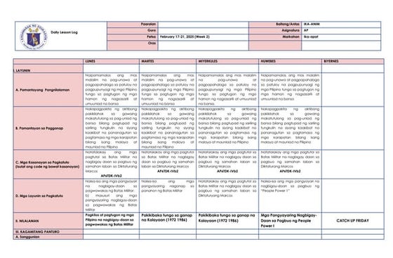 Mga Araw Sa Isang Linggo | PPTX