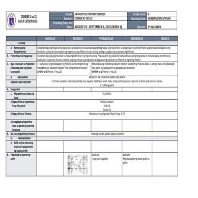 Kaalaman sa paggamit ng mapa | PDF