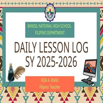DLL daily lesson log for 1st quarter daily | PPT