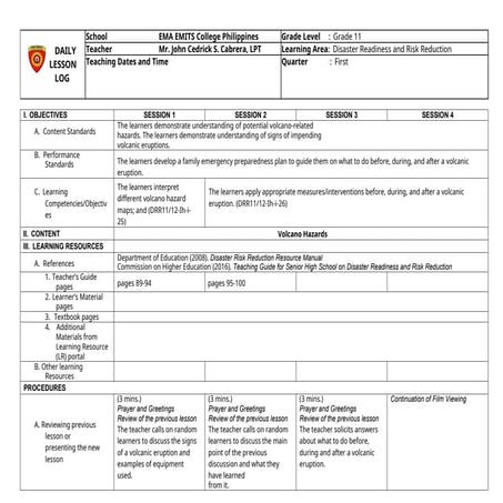 Science 9 Lesson Plan | DOCX