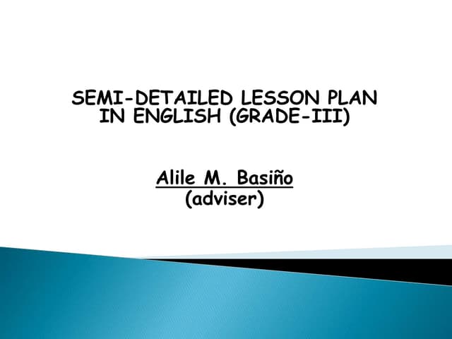 Lesson plan Part 1 for TESOL | PDF | Education
