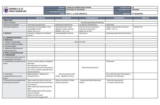Semi-Detailed Lesson Plan - Gerunds (Junior High School - English 9) | PDF