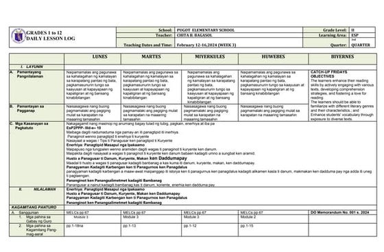 Filipino 6 dlp 10 mga pangyayari, pagsunud-sunurin natin | PDF