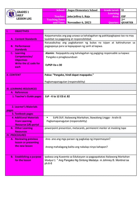 ESP6, Q2, WEEK 1, DAY 1- PANGAKO O PINAGKASUNDUAN.pptx