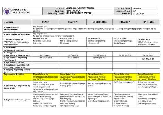 DeFilipino Lesson plan (pagmamalasakit)) | PDF