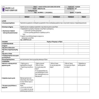 Dll esp 6 q3_w6 | PDF