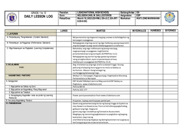 EsP-7 Q2-week3 lesson Exemplar EsP-7 Q2-week3 lesson Exemplar | DOCX