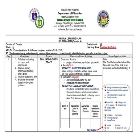 Lesson Planner-Comprehensive Lesson Plan for Understanding the Nature ...