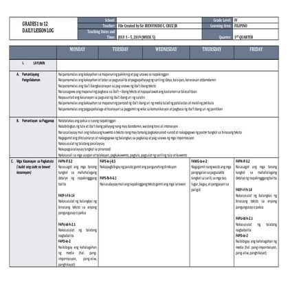 Detailed Lesson Plan in Filipino Grade 8 | PDF