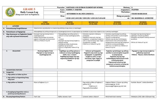 Detailed LESSON PLAN Filipino 3 | DOCX